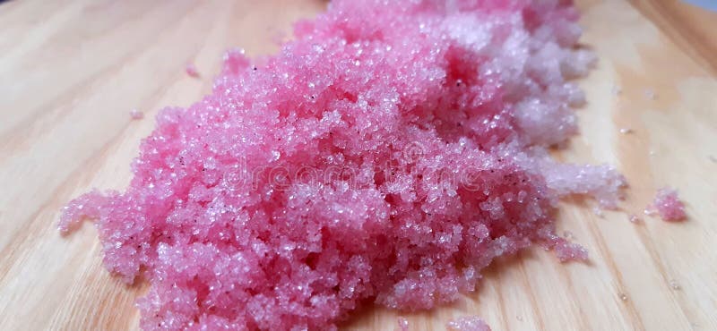 Pink salt. Body scrab stock image. Image of scrab, pink - 218527985