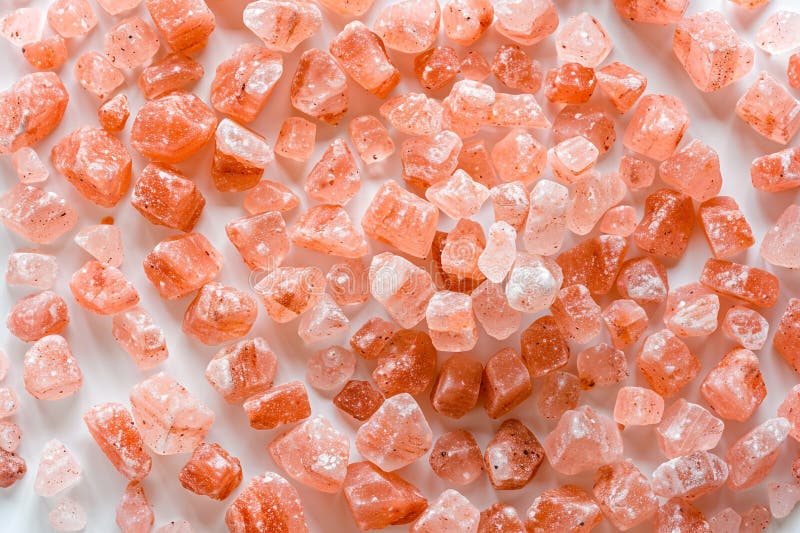 Pink Salt Crystals Artfully Arranged in a Spiral Pattern on a Solid ...