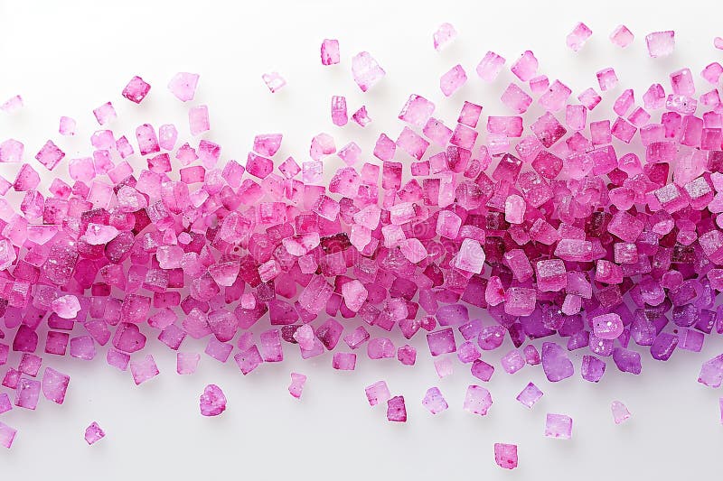 Pink Salt Crystals Creating a Gradient Effect from Dense To Sparse on a ...