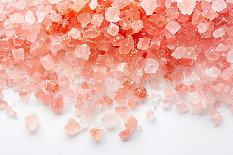 Pink Salt Crystals Creating a Gradient Effect from Dense To Sparse on a ...