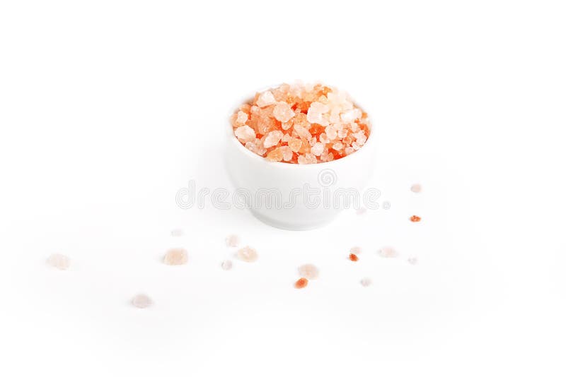 Pink Salt Isolated on White Background Stock Photo - Image of nature ...