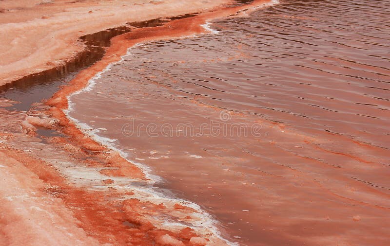 Pink Salt Lake in Namibia stock photo. Image of outdoor - 146718448