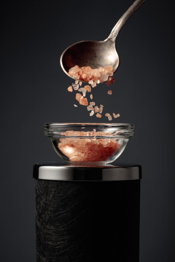 Pink Salt is Poured into a Small Bowl Stock Photo - Image of fall, food ...