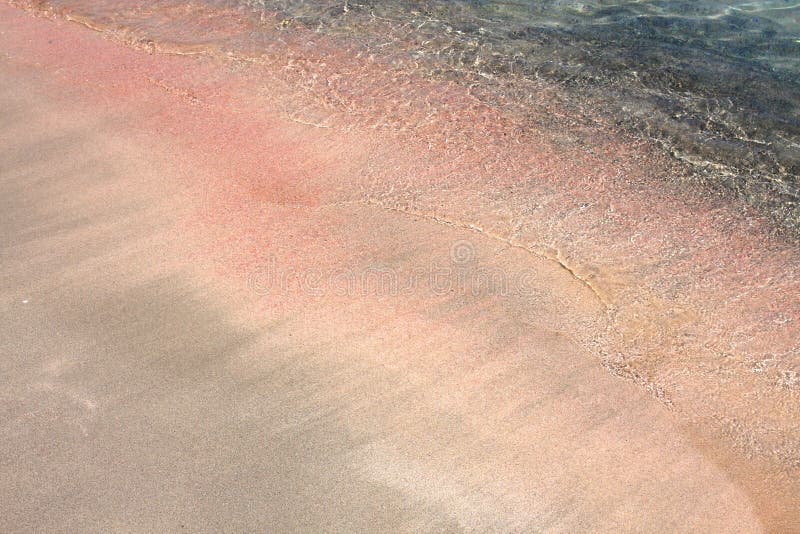 Pink Sand at Elafonisi Beach in Crete Stock Photo - Image of summer ...
