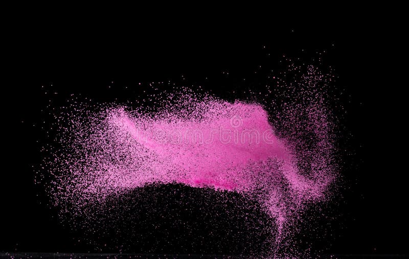 Sand Flying Explosion, Golden Grain Wave Explode. Abstract Cloud Fly ...