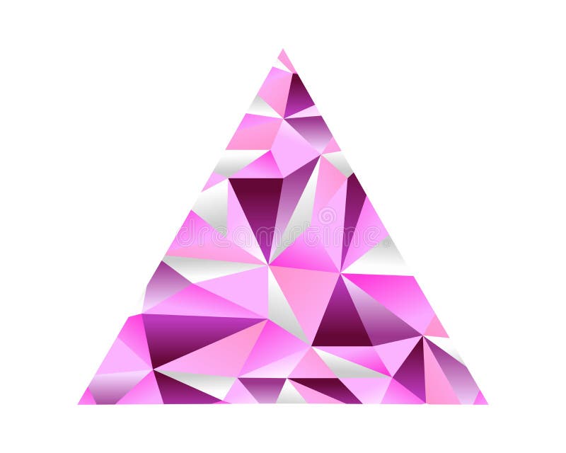 Pink Sapphire Low Poly Triangle Shape Background Stock Vector ...