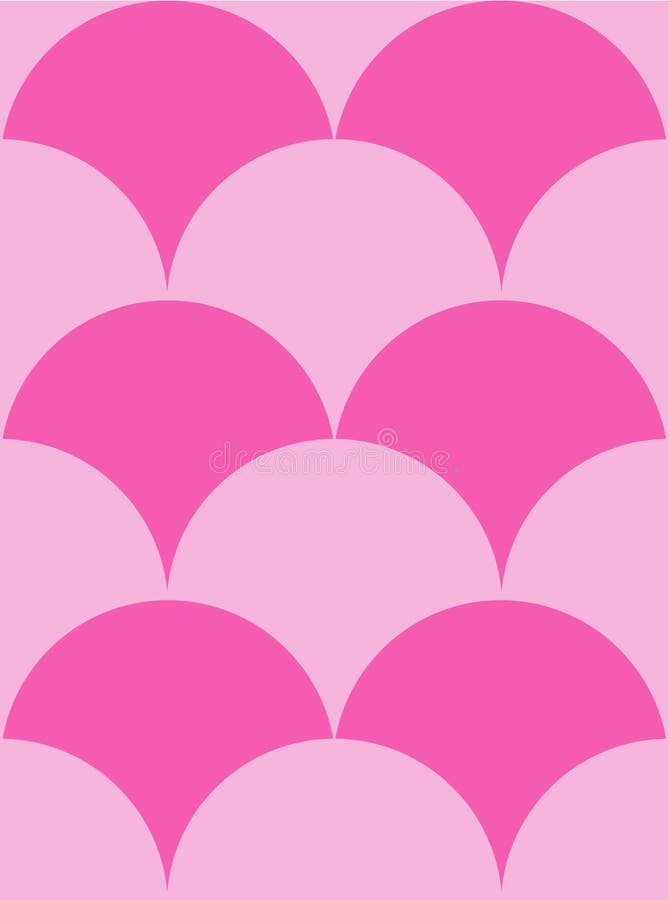 Pink Scallop Pattern on Pastel Background. Vector Illustration Stock ...