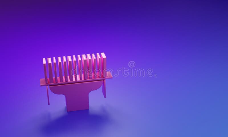 Pink Scanner Scanning Bar Code Icon Isolated on Purple-blue Background ...