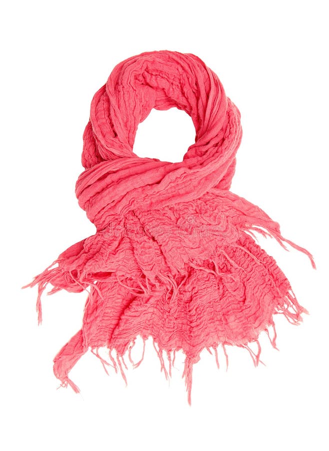 Pink scarf. stock photo. Image of fringe, pink, tippet - 27535894