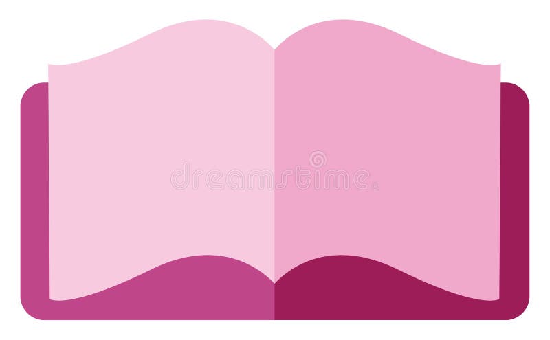 Pink book with wire , icon stock vector. Illustration of icon - 260375885