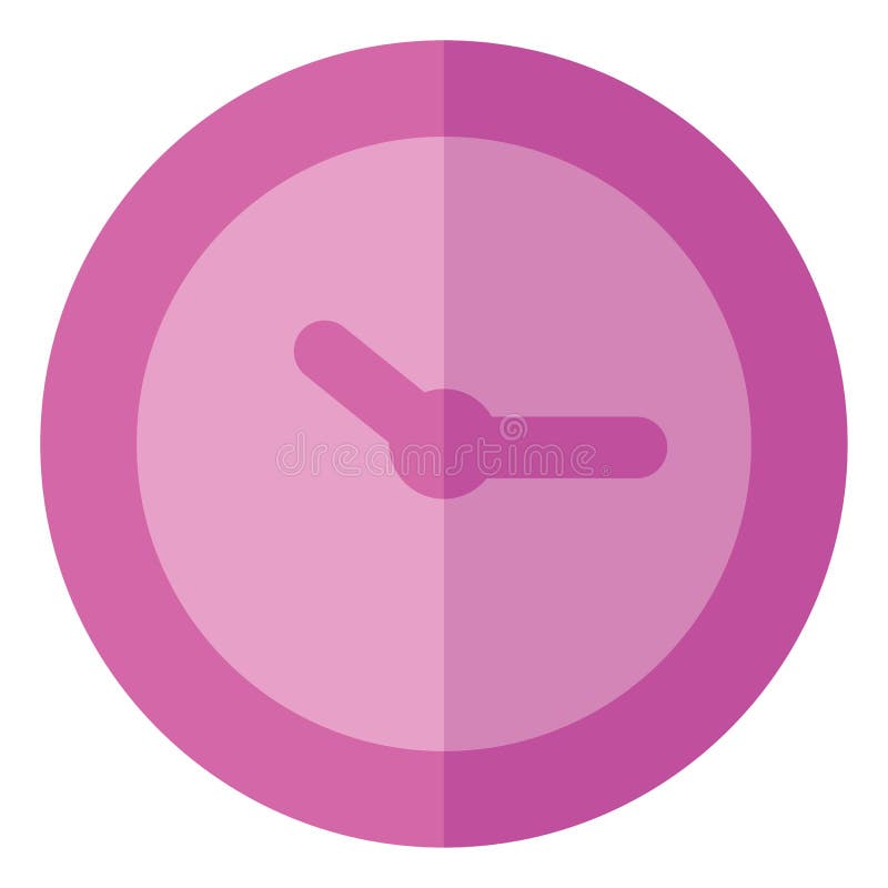 Pink science clock, icon stock vector. Illustration of clock - 261066500