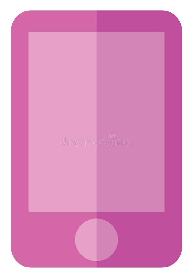 Pink science phone, icon stock vector. Illustration of graphic - 261066475
