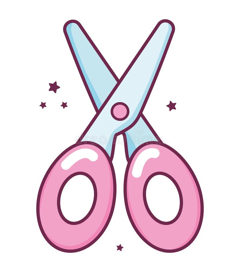 Pink scissor design stock vector. Illustration of utensil - 272026756