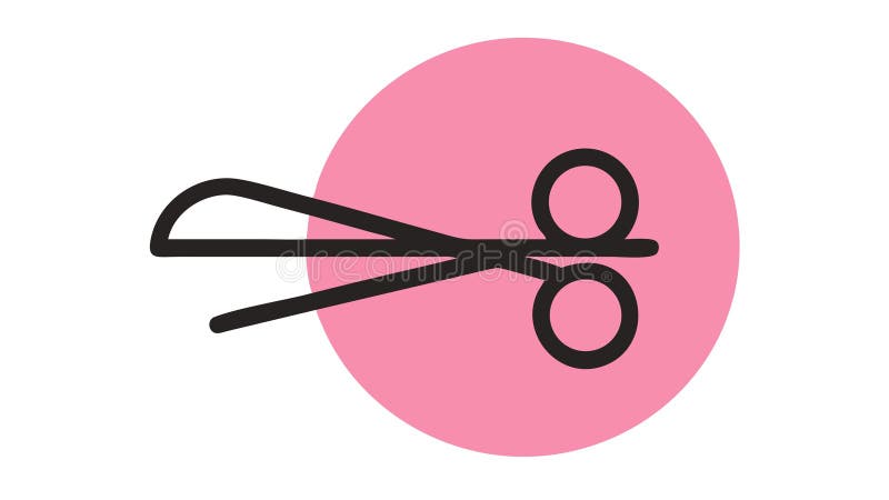 Pink Scissors Cutting Tool Tailor Craft Symbol Icon , Vector Design ...