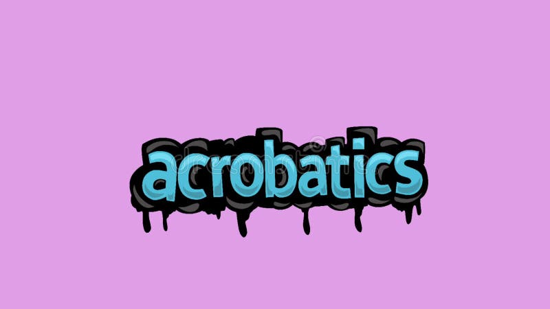 Pink Screen Animation Video Written ACROBATICS Stock Footage - Video of ...