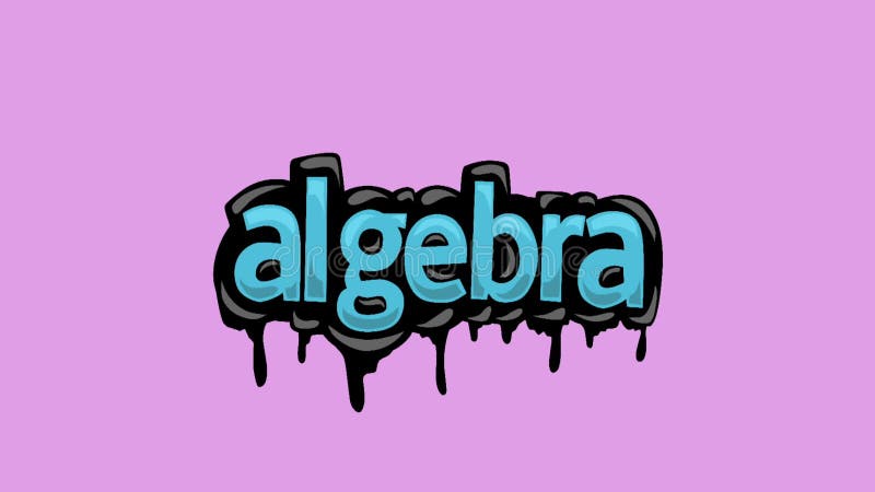 Pink Screen Animation Video Written ALGEBRA Stock Video - Video of ...