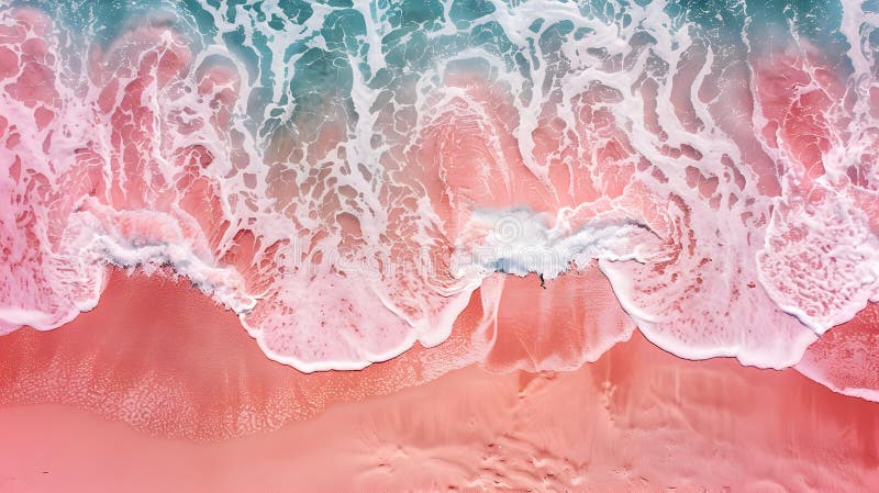 The Pink Sea Coast, Seen from Above Stock Photo - Image of holiday ...