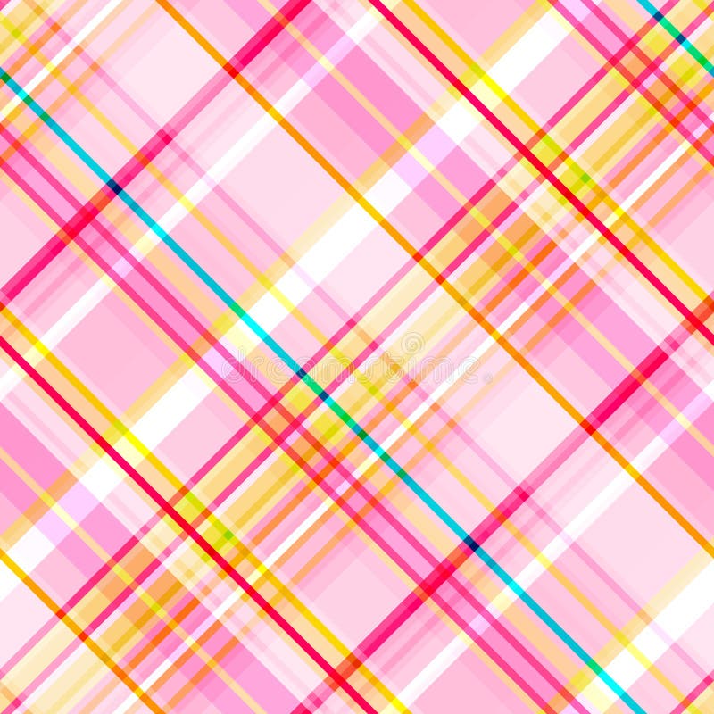 Pink Seamless Checkered Print, Diagonal Pattern Stock Vector ...