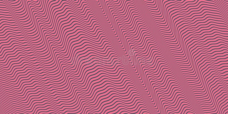 Hypnotic Waves Black White Seamless Pattern Stock Vector - Illustration ...