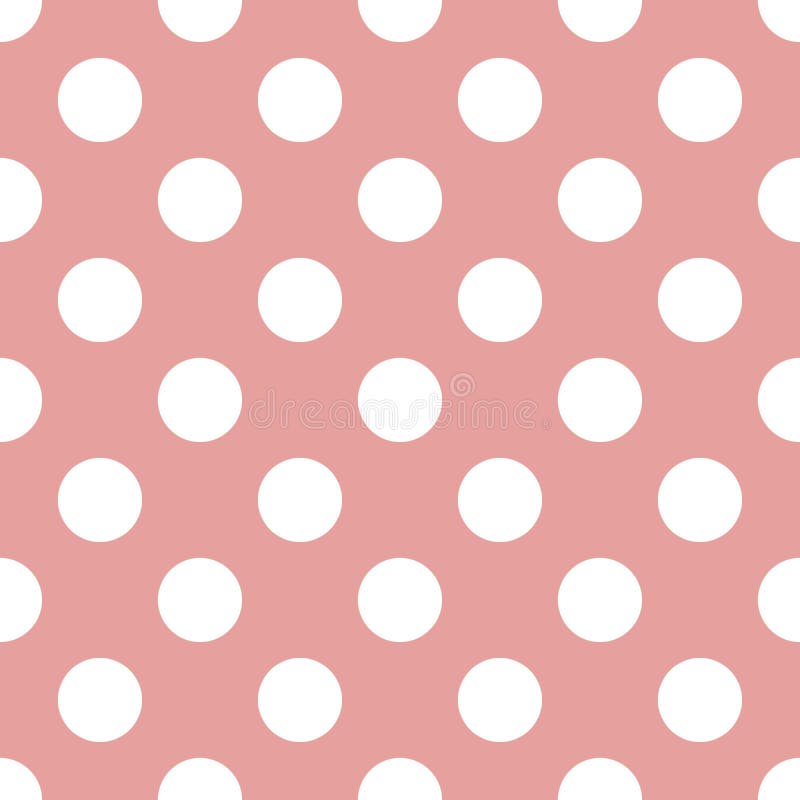 Pink Seamless Pattern Polka Dot Background Coral Geometric Retro ...