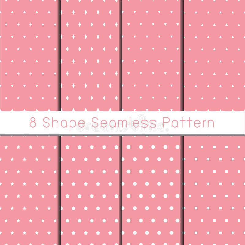 Pink seamless pattern set stock vector. Illustration of octagon - 59105254