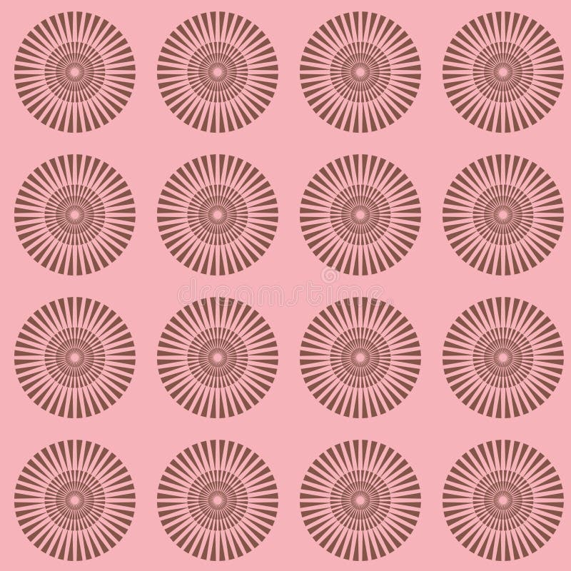 Pink Seamless Pattern for Textile and Wrapping Paper, Round Disc Wheel ...