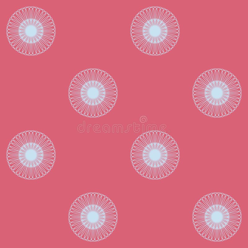 Pink Seamless Pattern for Textile and Wrapping Paper, Round Disc Wheel ...