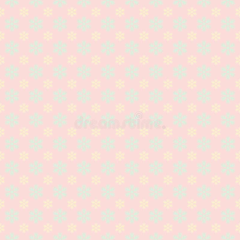 Pink Seamless Snowflake Pattern Stock Illustration - Illustration of ...