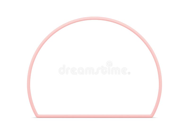 Golden Semicircle Geometric Frame Basic Foundation 3d Element ...