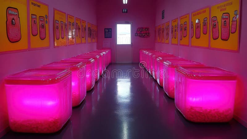 Pink Sensory Room Installation Stock Image - Image of installation ...