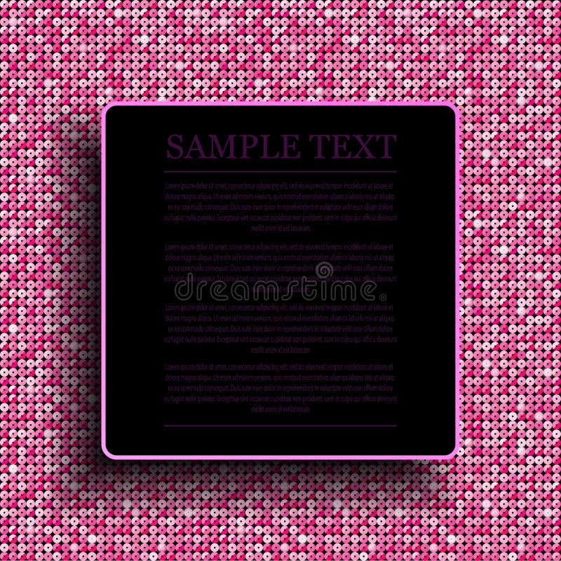 Pink Sequin Background. Square Frame. Eps 10. Stock Vector ...