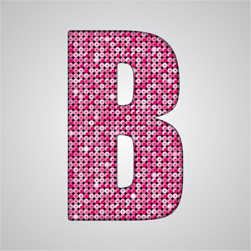 Pink Sequins Sings. Sequins Alphabet. Eps 10. Stock Vector ...