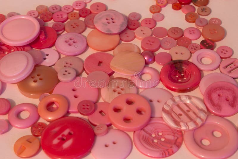 Pink Sewing Buttons Background Stock Image - Image of abstract, fashion ...