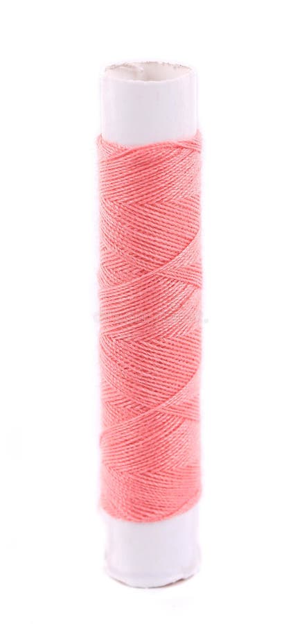 Pink Sewing thread stock image. Image of scissors, thimble - 38774135