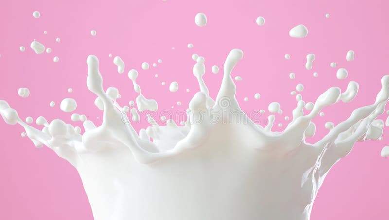 A Pink Shake Bottle is Shown in Close-up, Creating a Splash with Its ...