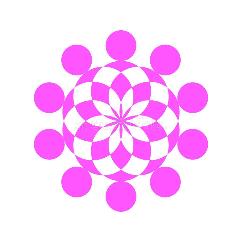 Pink Shapes Color Abstract Background Stock Illustration - Illustration ...