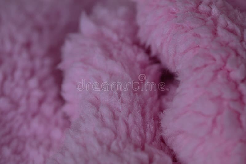 Pink Sherpa Plush Cloth Textured Stock Photo - Image of fiber, blanket ...