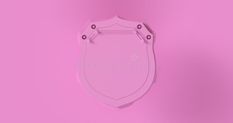 Pink Shield Badge stock illustration. Illustration of colour - 147556416