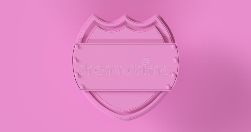 Pink Shield Badge stock illustration. Illustration of futuristic ...