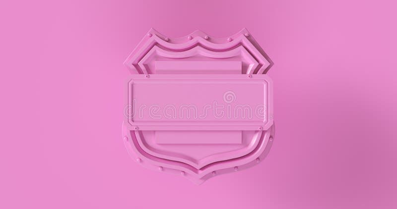 Pink Shield Badge stock illustration. Illustration of front - 147556708