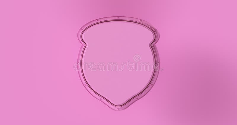 Pink Shield Badge stock illustration. Illustration of minimalism ...