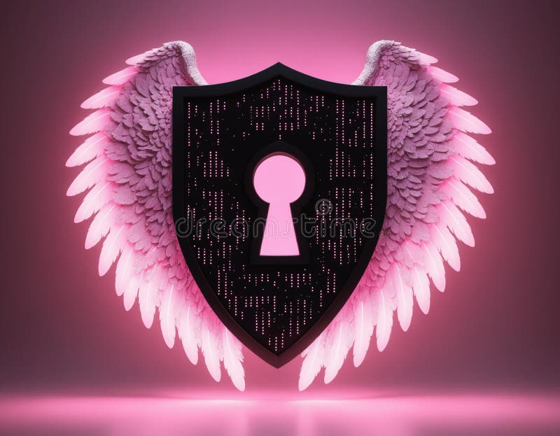 Pink Shield, a Symbol of Protection and Security AI Generated. Stock ...