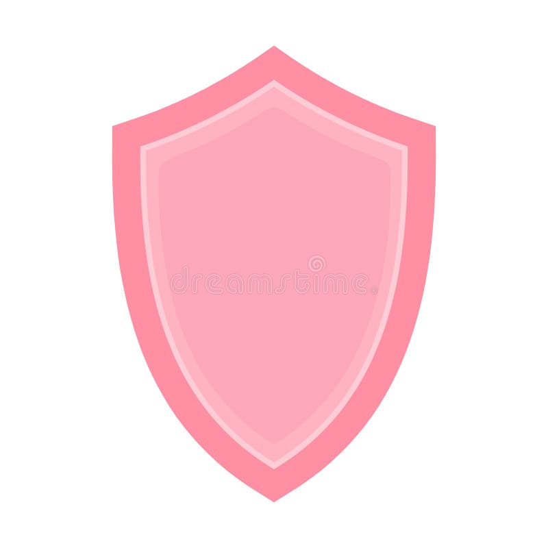 Pink Shield for Protection and Security in Modern Design Stock ...
