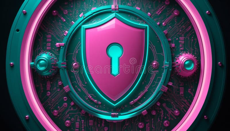 Pink Shield, a Symbol of Protection and Security AI Generated. Stock ...