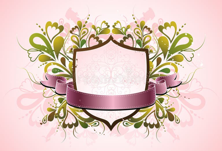 Pink shield , vector stock vector. Illustration of decor - 2074841
