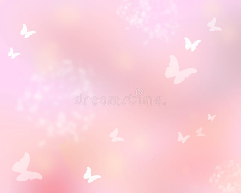 Pink Shine with Butterflies Stock Illustration - Illustration of ...
