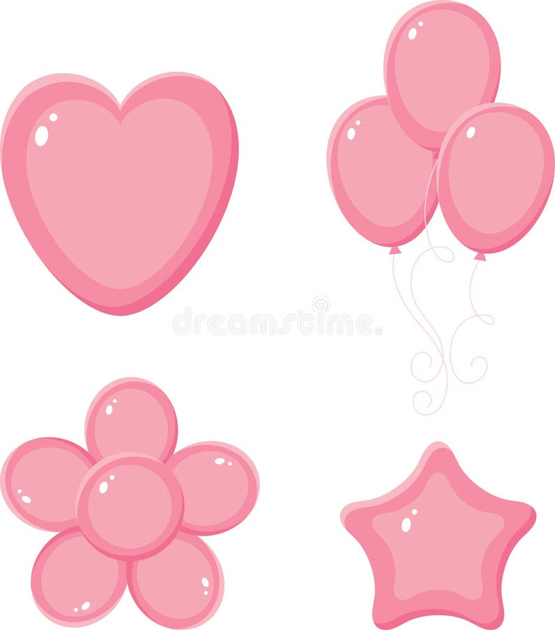 Pink shiny fun objects stock vector. Illustration of sample - 23963215