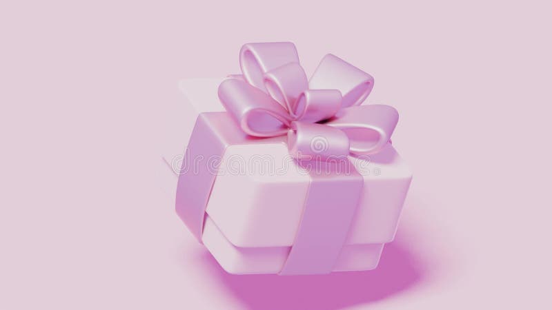 Pink Shiny Gift with Big Bow. Abstract Animation Stock Footage - Video ...