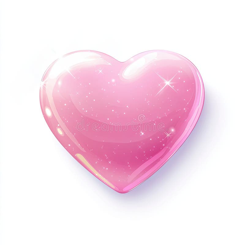 Pink Shiny Heart stock illustration. Illustration of shiny - 351464781