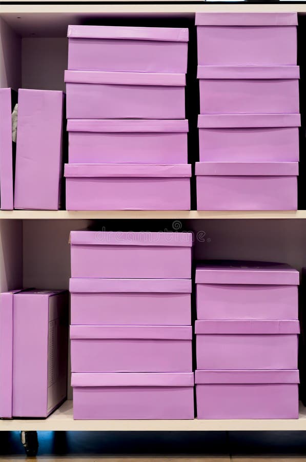 Pink shoe boxes stock photo. Image of clothes, packaging - 47452260